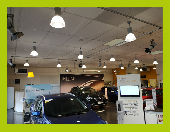 Installation de luminaires LED dans une concession automobile - Cabléo ...